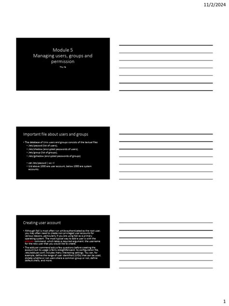 module 5 user groups and permission pdf superuser user computing