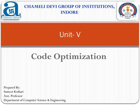 Complier Design Unit 5 For Helping Students Pptx