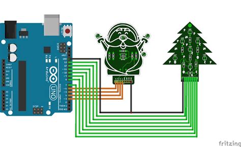 Tree And Saint Claus Arduino Chstimas Project Details
