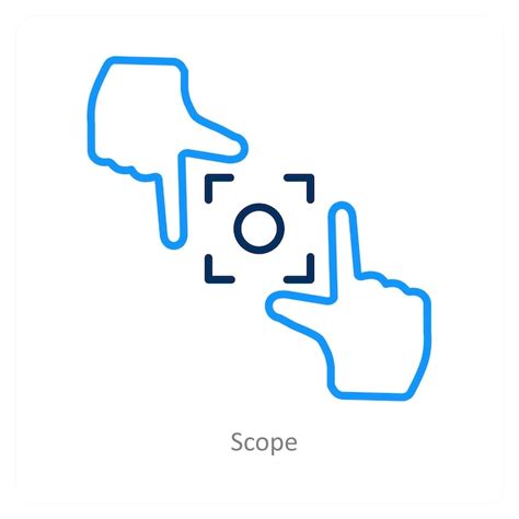 Premium Vector Scope And Objective Icon Concept