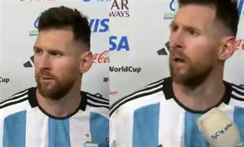 Lionel Messi Taunts Netherlands Player During An Interview Says ‘what Are You Looking At Fool