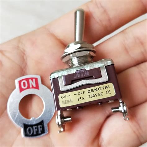 12mm Momentary Toggle Switch 2PINS Single Side Spring Return With Waterproof Cover In Switches