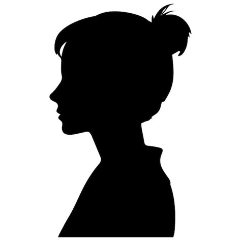 Premium Vector Girl Side View Structure Silhouette Vector Illustration