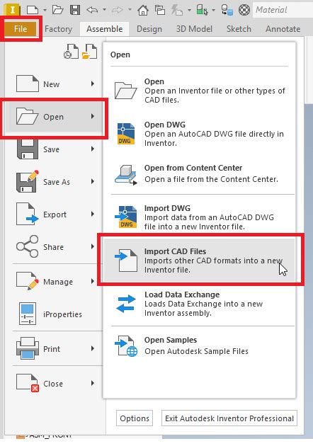 Opening Solid Edge File In Inventor