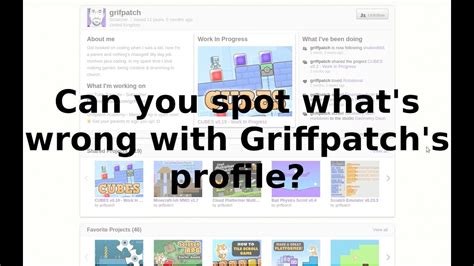 Can You Find Whats Wrong With Griffpatchs Profile Youtube