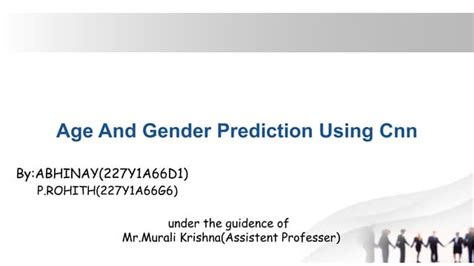 Age And Gender Prediction Using Cnn Pptx Artificial Intelligence