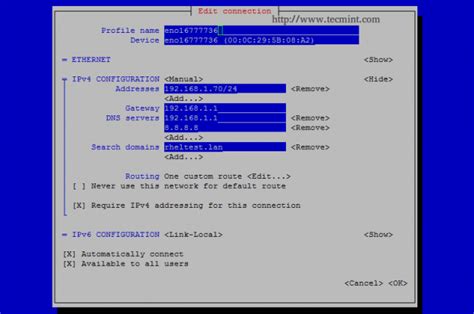 How To Configure Network Static Ip Address And Manage Services On Rhelcentos 70 Kru It