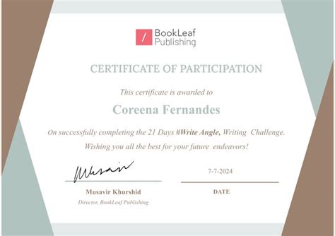 Coreena Fernandes On Linkedin I Am So Happy To Receive This Certificate From Bookleaf