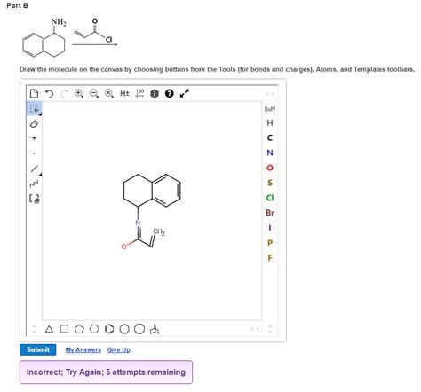 Solved Draw The Molecule On The Canvas By Choosing Buttons