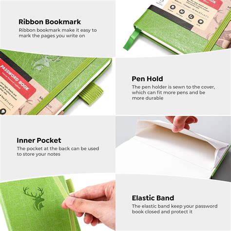 Libro De Contraseñas Con Pestañas Alfabéticas Pequeño Guardián De Contraseñas Con Espacio