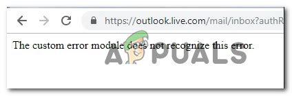 Fix The Custom Error Module Does Not Recognize This Error
