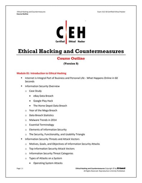 Ethical Hacking And Countermeasures Pdf