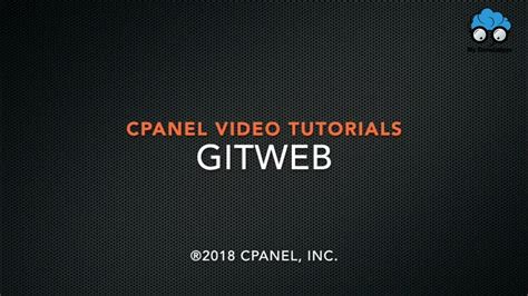 Cpanel Tutorials Gitweb Youtube
