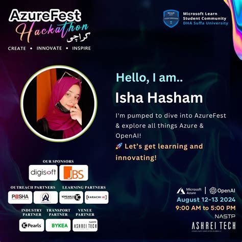 Isha Hasham On Linkedin Azure Azurefest2024 Microsoft