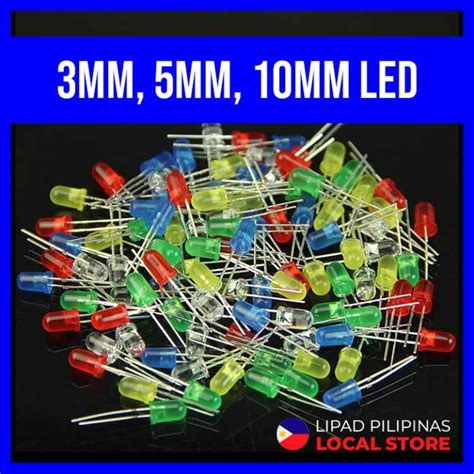 3mm 5mm 10mm Led Sold Per Piece Light Emitting Diode Red Green Blue White Yellow Lamp Bulb