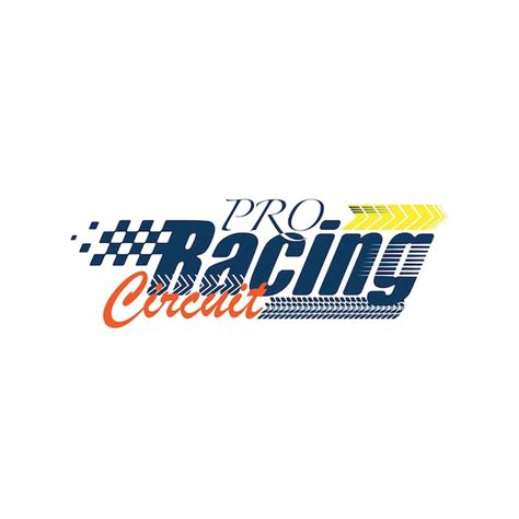 Premium Vector Pro Racing Circuit Label Text