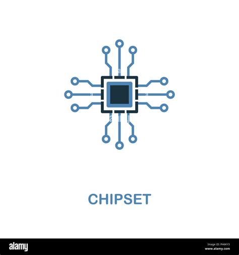 Chipset Icon In Two Colors Simple Element Illustration Chipset Icon Design From Computer
