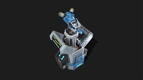 xwar long range laser tower 3d model by miguel beckers