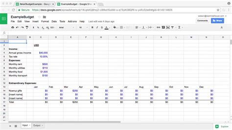 Input And Output Tabs How To Spreadsheet Basics Treehouse
