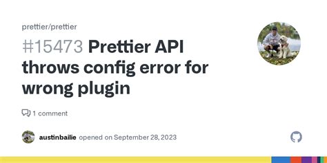 Prettier Api Throws Config Error For Wrong Plugin · Issue 15473 · Prettierprettier · Github
