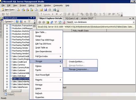 Implementing Data Compression In Sql Server 2008
