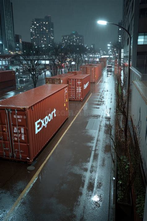 Export Container Sturdy Shipping Box Labeled Export International