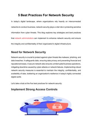 5 Best Practices For Network Security PDF