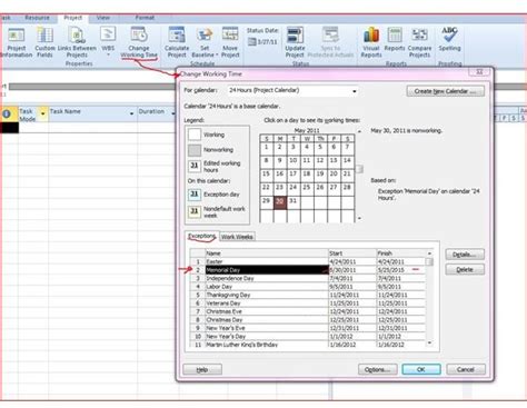 Microsoft Project And Calendar Views Create A Custom Calendar