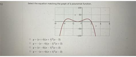 solved please answer thanksselect the equation matching the