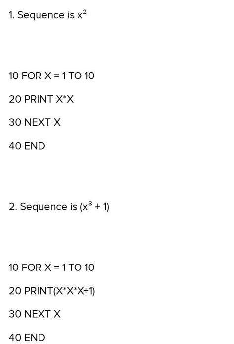 write a program to generate the series 1 4 9 16 25 upto 10 termsfor qbasic please tell the