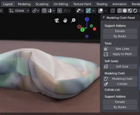 Modeling Cloth Blender