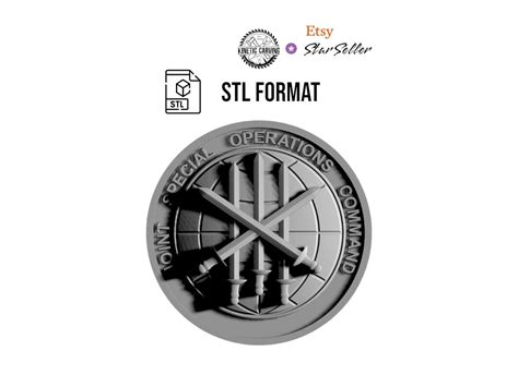 Joint Special Operations Command JSOC Military Patch STL File For Woodworking CNC Printing