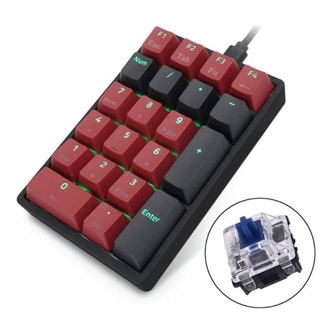 Mini Usb Wired Numeric Keypad 21 Keys Digital Back Grandado