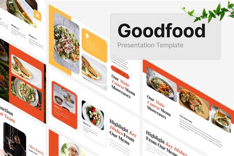 Good Food Menu Powerpoint Template Incl Food And Adb2022 Envato