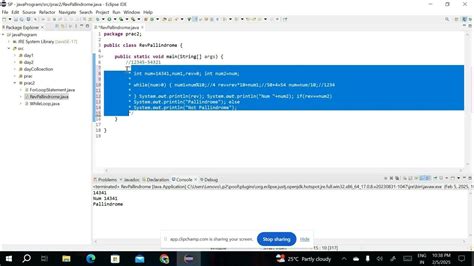 Reverse And Pallindrome Of Number And String Youtube