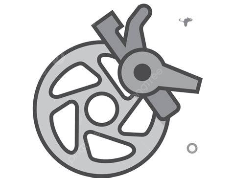 Flat Grayscale Icon Bicycle Brake Grayscale Control Liquid Vector Grayscale Control Liquid