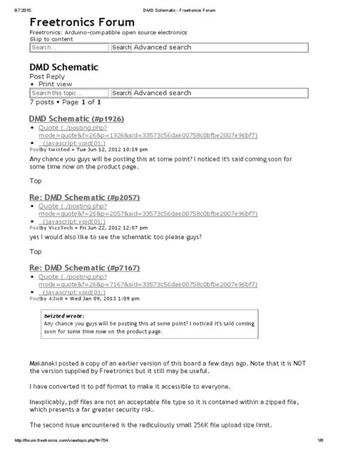 Dmd Schematic Freetronics Forum Media Technology Computer Data Free 30 Day Trial Scribd