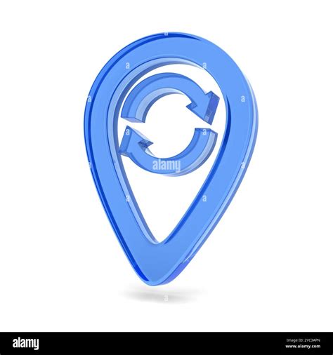 Glass Pointer Marker On White Background Isolated 3d Illustration
