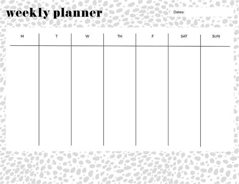 Cute Weekly Schedule Template