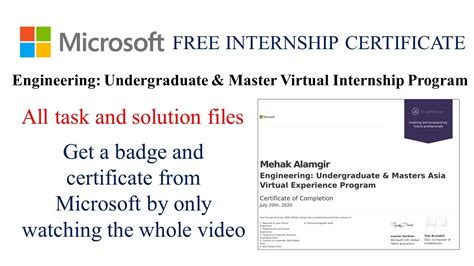 Microsoft Internship Certificate Inside Sherpa Free Internship Certificate Youtube