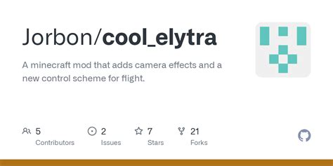 Github Jorbon Cool Elytra A Minecraft Mod That Adds Camera Effects And A New Control Scheme