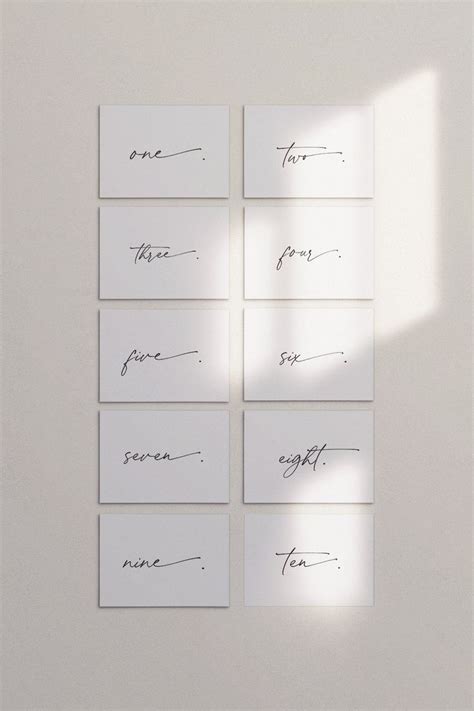 Blase Casual Script Table Number Script Table Numbers Table Numbers Wedding Diy Table