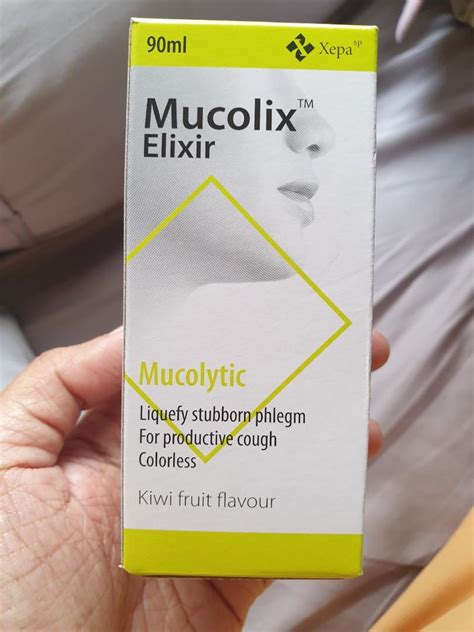 Mucolix Elixir For Stubborn Phlegm Health And Nutrition Medical Supplies And Tools On Carousell