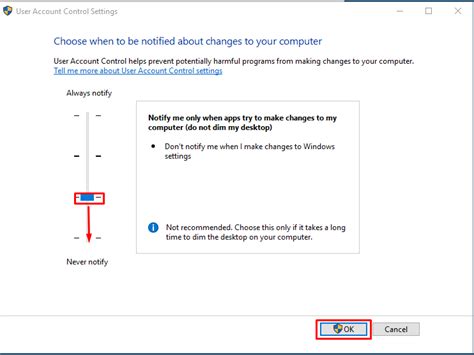 Disable User Account Control In Windows 10