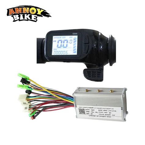 전기 자전거 컨트롤러 전기 자전거 스쿠터 Lcd 디스플레이 엄지 스로틀 Ebike S886 24v 36v 48v