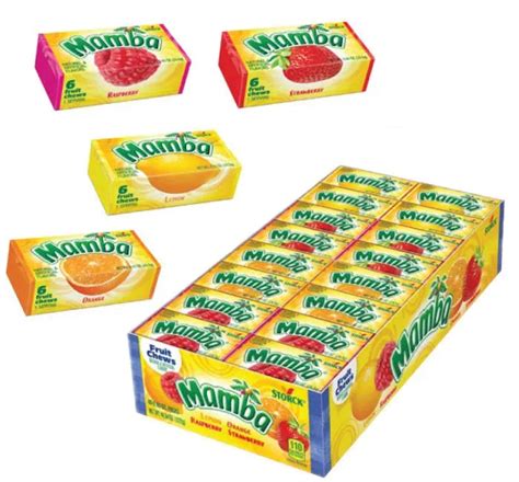 Mamba Fruit Chews Candy 6 Packs Original 48 Piece Box Candy Warehouse