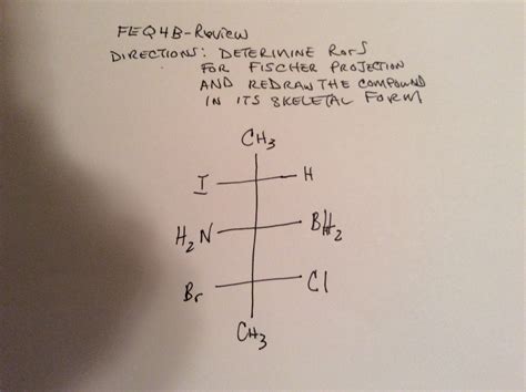 Solved Determine R Or S For Fischer Projection And Redraw Chegg Com