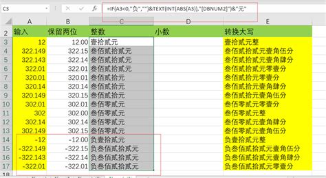 excel自动生成大写金额公式（小数整数负数转大写的方法） 天天办公网