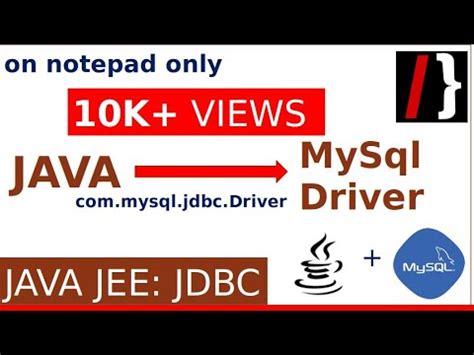 Jdbc Setup For Mysql Driver Class Mysql Jdbc Driver From Scratch On Notepad Aducators In