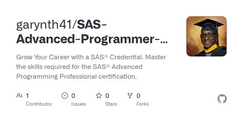 Github Garynth41 Sas Advanced Programmer Professional Certificate Grow Your Career With A Sas